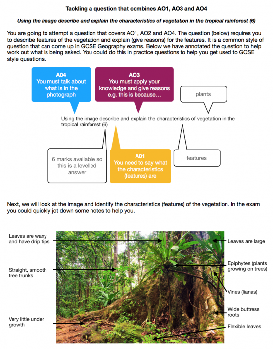 Exam Question Modelling - AO1, AO3 and AO4 - Internet Geography