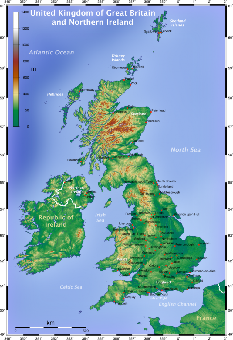 Distribution of population and the major cities in the UK - Internet ...