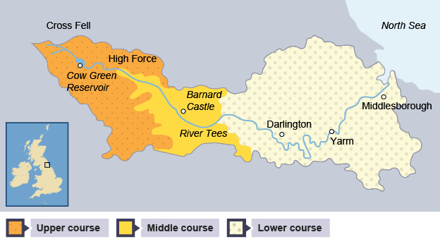 The River Tees - landforms of erosion and deposition - Internet Geography