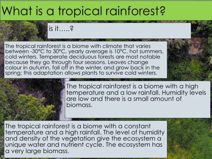Ecosystems The Living World AQA Geography Lesson 4 - Characteristics of ...