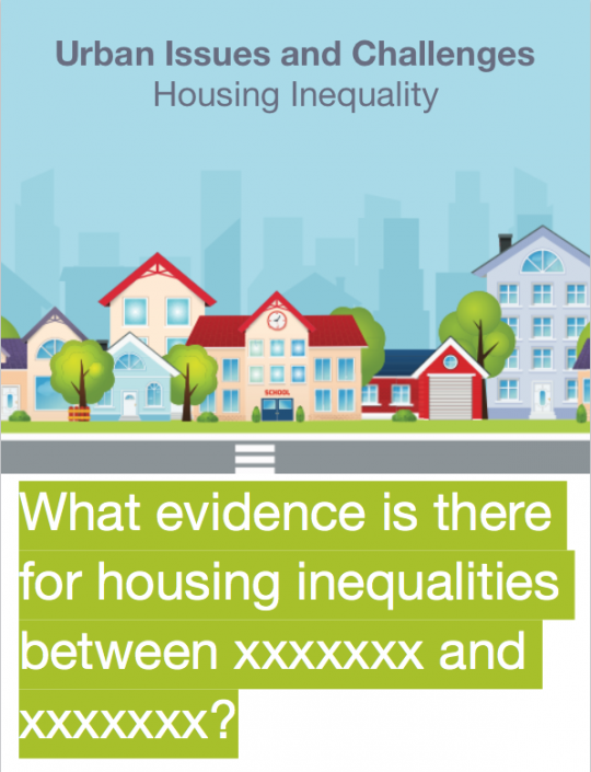 Urban Issues and Challenges - Housing Inequality Fieldwork Booklet ...