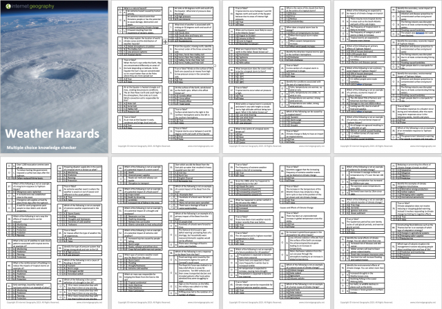 Weather Hazards and Climate Change Multiple-Choice Knowledge Checker ...