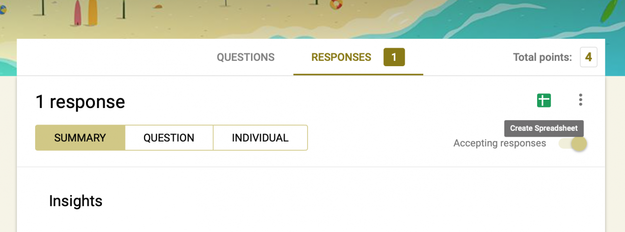 Analysing data from a self-marking quiz using Google Forms with ...