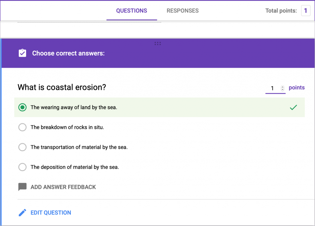 Create a self-marking quiz using Google Forms - Internet Geography