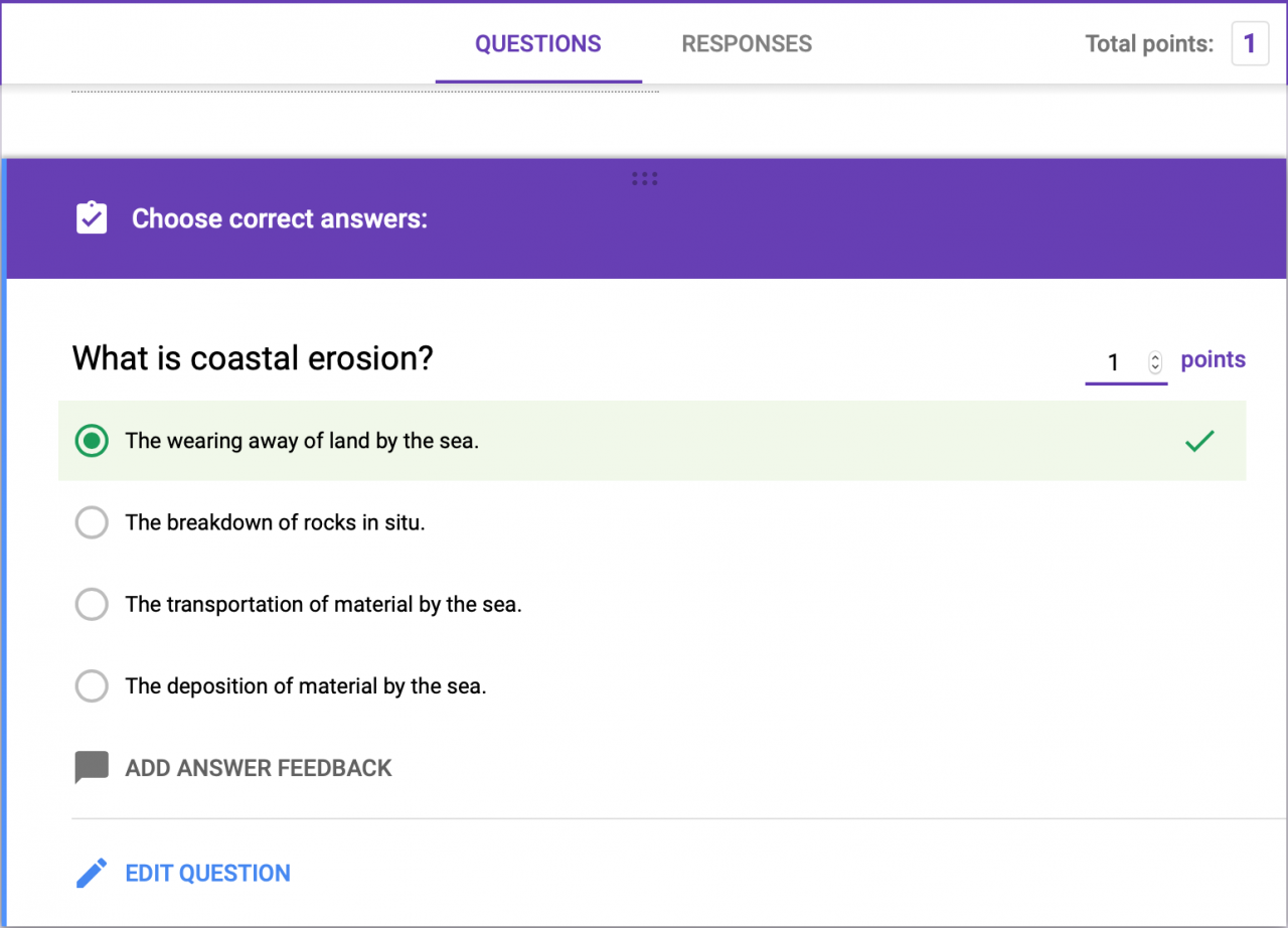 Create a self-marking quiz using Google Forms - Internet Geography