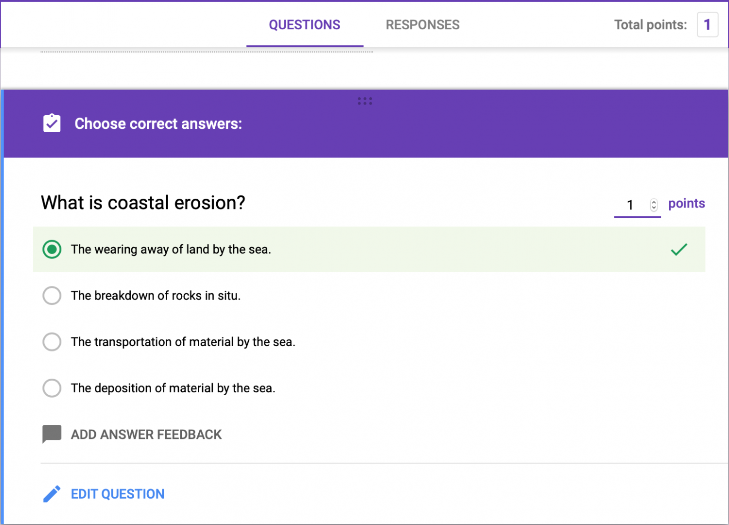 Create a self-marking quiz using Google Forms - Internet Geography