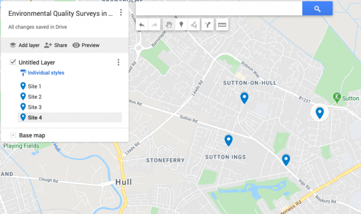 Google My Maps Project - Environmental Quality Survey in My Local Area ...