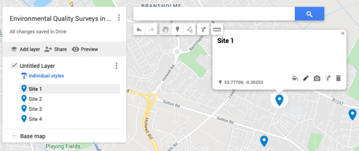 Google My Maps Project - Environmental Quality Survey in My Local Area ...