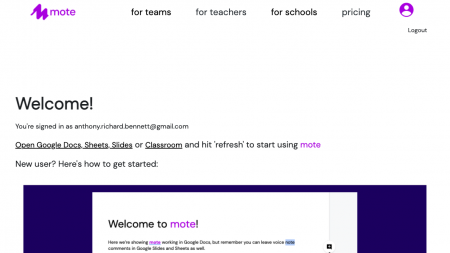 How do I install Mote to give verbal feedback in Google apps ...