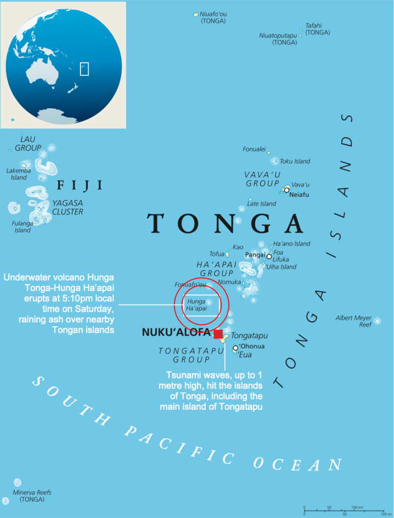 Tonga Volcano - Internet Geography